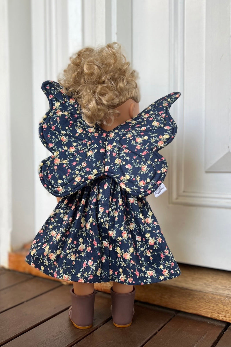 Dolly/ Newborn Fairy Wings - Bianca in Navy – Nurture the Nest
